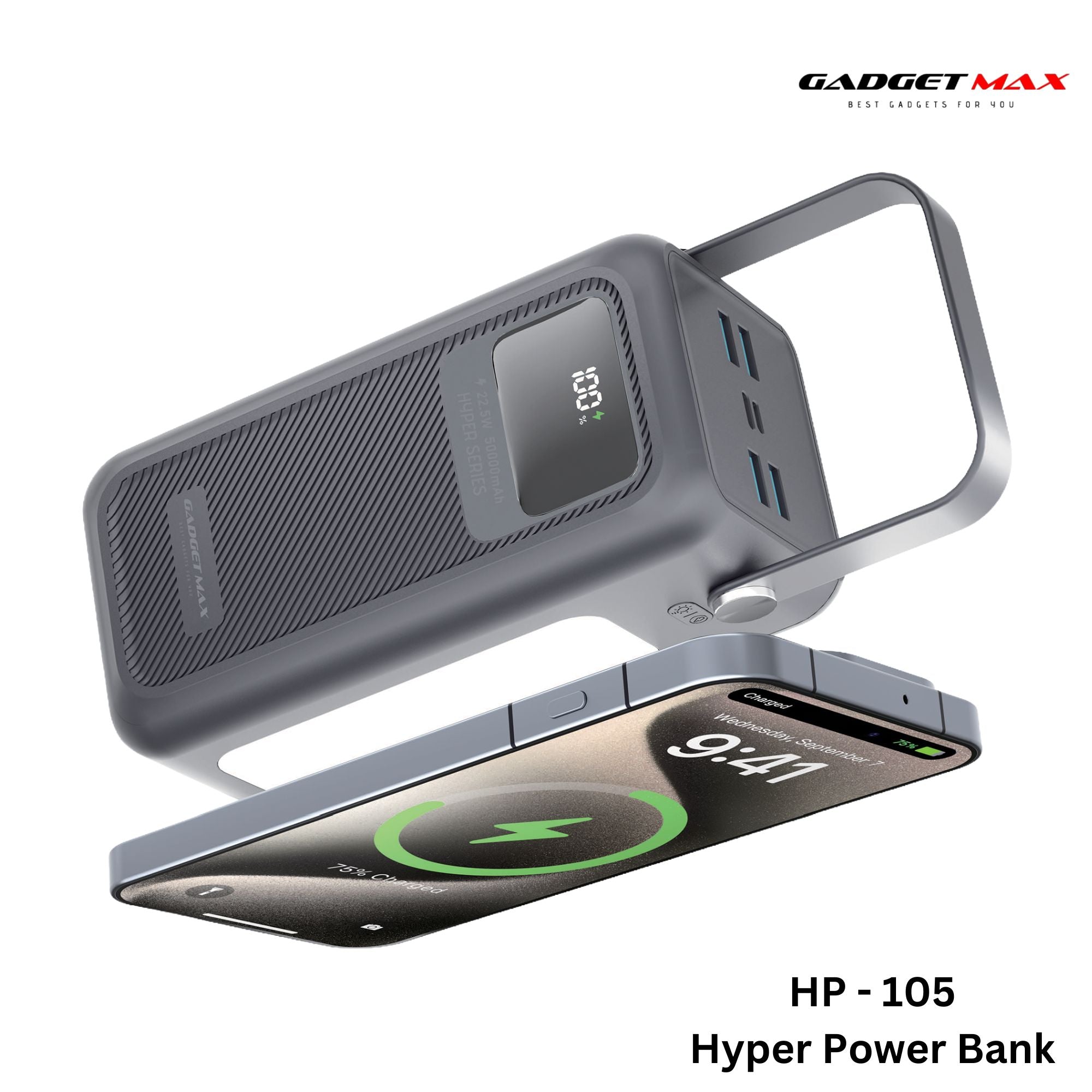 GADGET MAX - HP105 50000mAh Hyper Fast Charging Power Bank (20W+22.5W ...