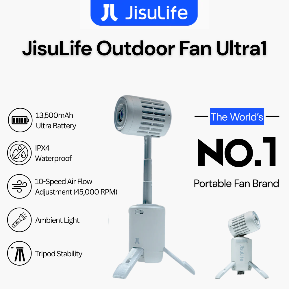 JisuLife - Outdoor Fan Ultra 1 ( 13,500mAh ) - Light Grey – besttrend ...